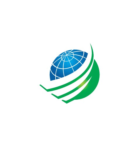 Creative abstract 3d pixel sphere logo design Vector Image