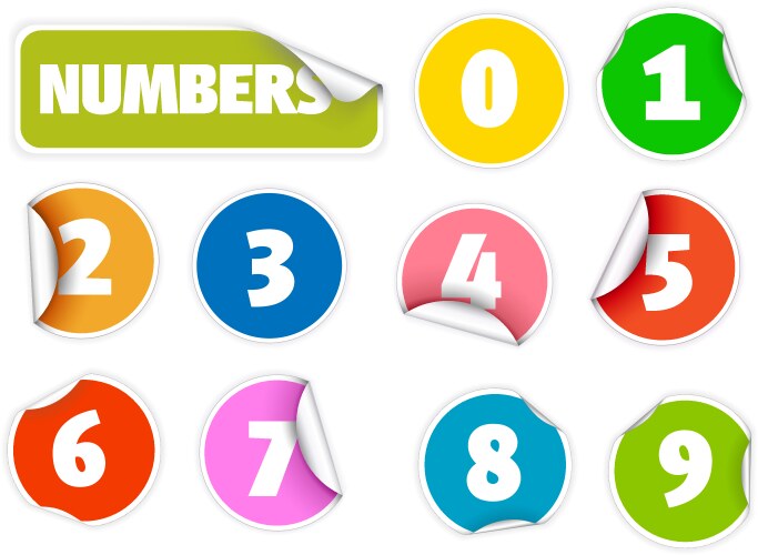 Children educational cards with numbers Royalty Free Vector