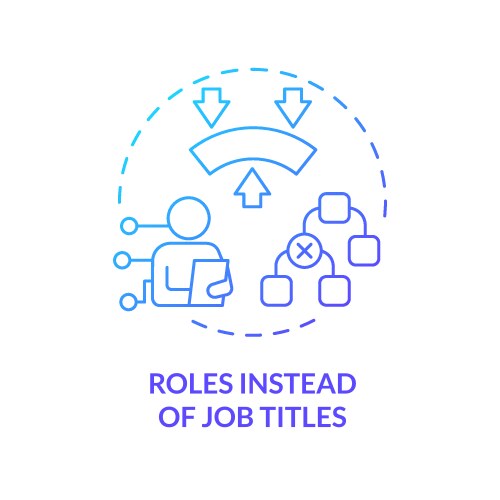 Identify roles blue gradient concept icon Vector Image