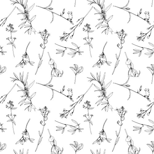 Seamless pattern with branches of blooming tree Vector Image