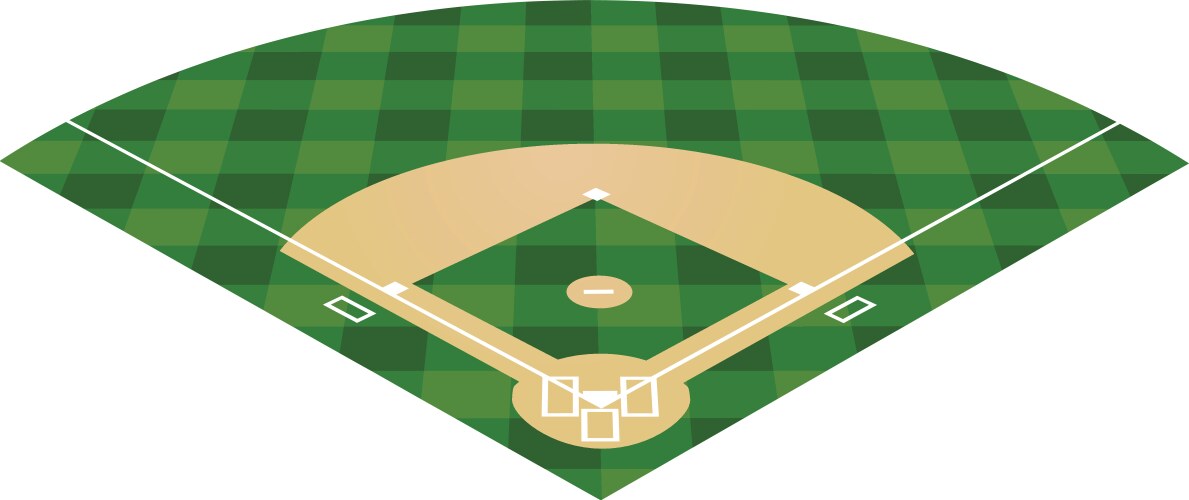 Baseball field Royalty Free Vector Image - VectorStock