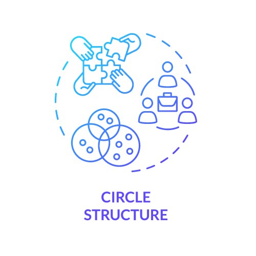 Circle structure soft blue concept icon Royalty Free Vector