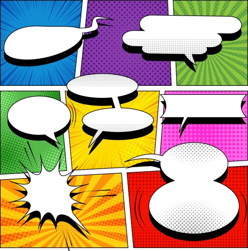 Comic book page template Royalty Free Vector Image