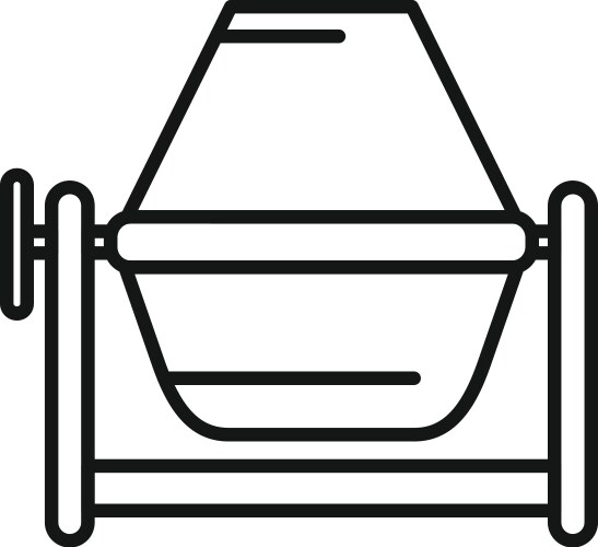 Concrete mixer machine mixing cement Royalty Free Vector