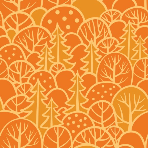 Windy with an autumn yellow tree Royalty Free Vector Image