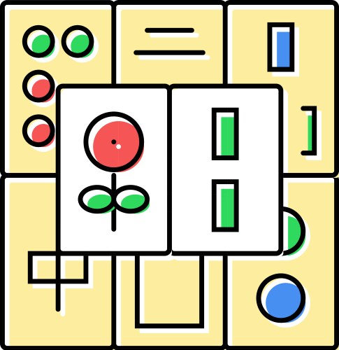 Computer table monitor top view color icon Vector Image