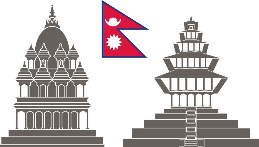 Dharahara tower in front view Royalty Free Vector Image