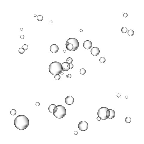 Oxygen air bubbles flow in water on white Vector Image