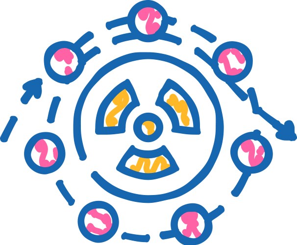 Materials quantum technology icon doodle Vector Image