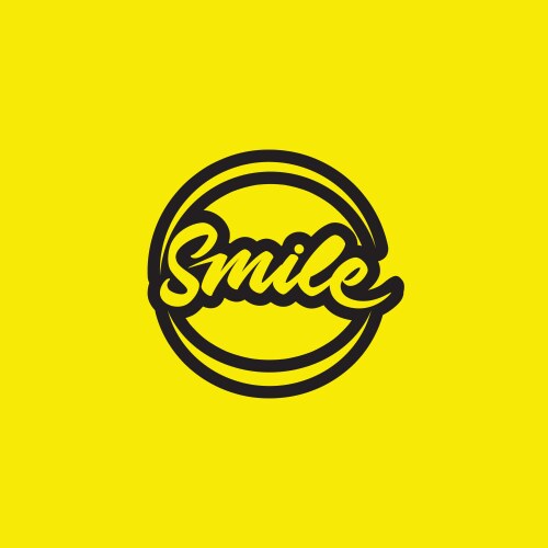 Smile icon logo design happy emoticon Royalty Free Vector