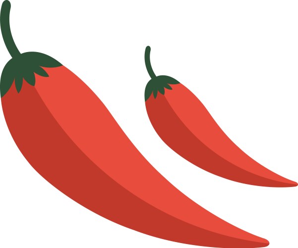 Stylized of fresh ripe chili peppers Royalty Free Vector