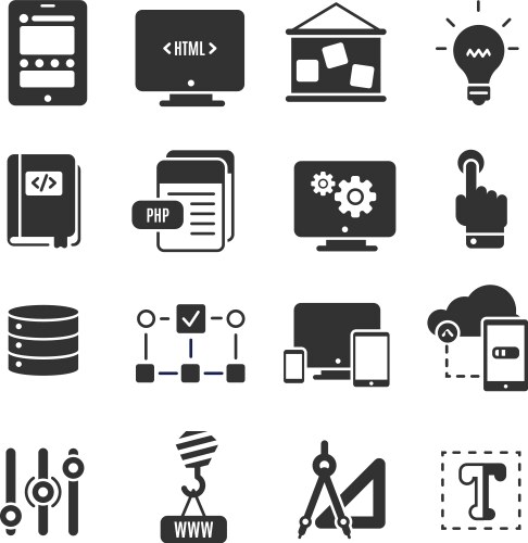 Programmer computer expert linear icon Royalty Free Vector