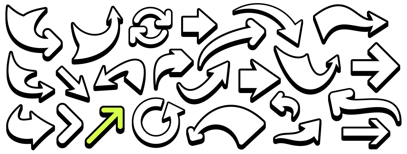 Green Curved Arrow Vector Images (over 6,100)