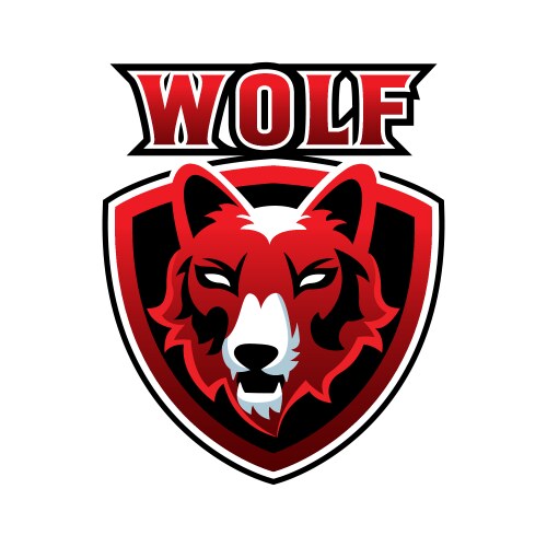Wolf shield logo (45695174) – Royalty-Free Vector | VectorStock