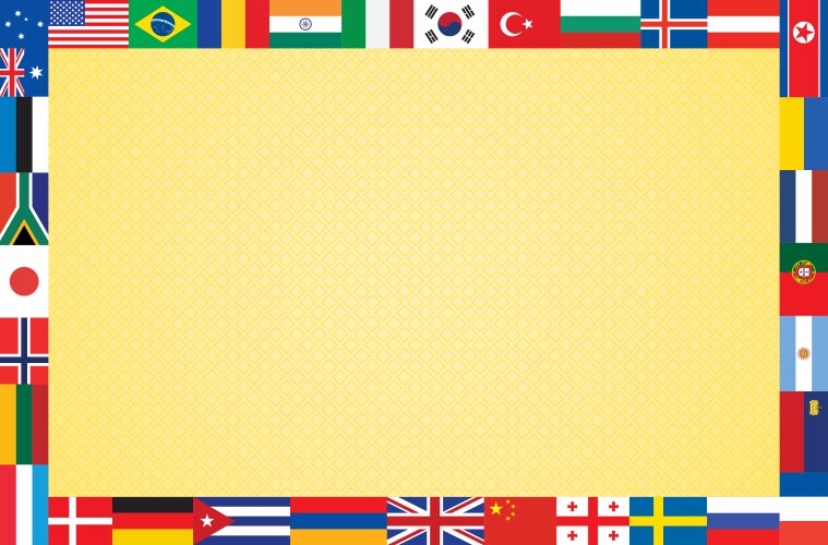 World flags frame Royalty Free Vector Image - VectorStock