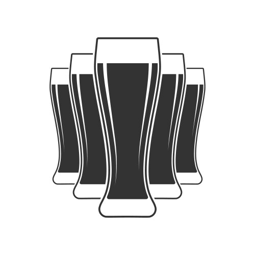 Crossed beer bottles Royalty Free Vector Image