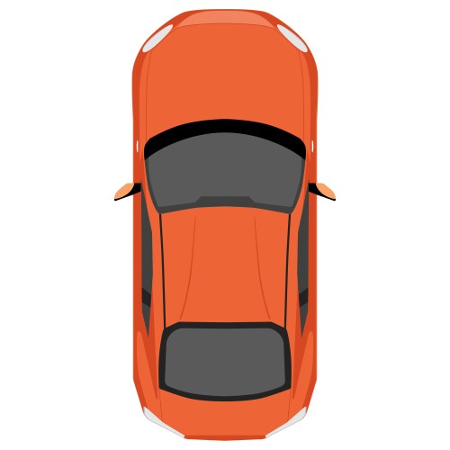 Car Top View Car Top View Isoliert Lizenzfreies Vektorbild