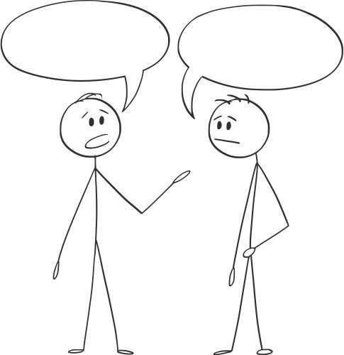 Cartoon of Two Men Conversation Vector Images (over 330)
