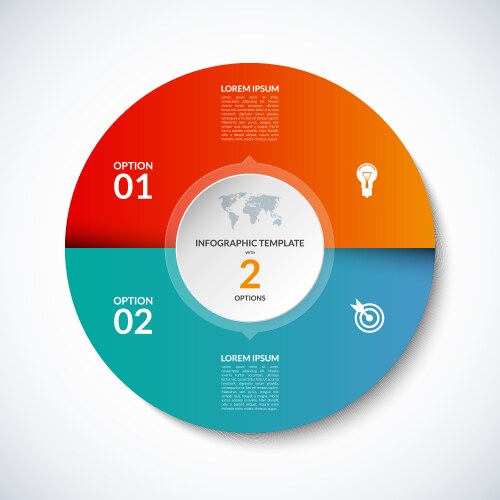 Set of infographic circle templates Royalty Free Vector
