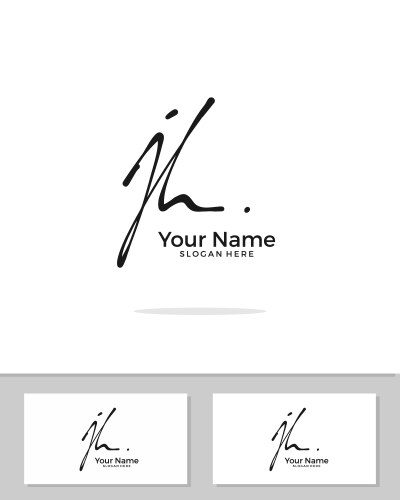 A i ai initial logo signature handwriting Vector Image