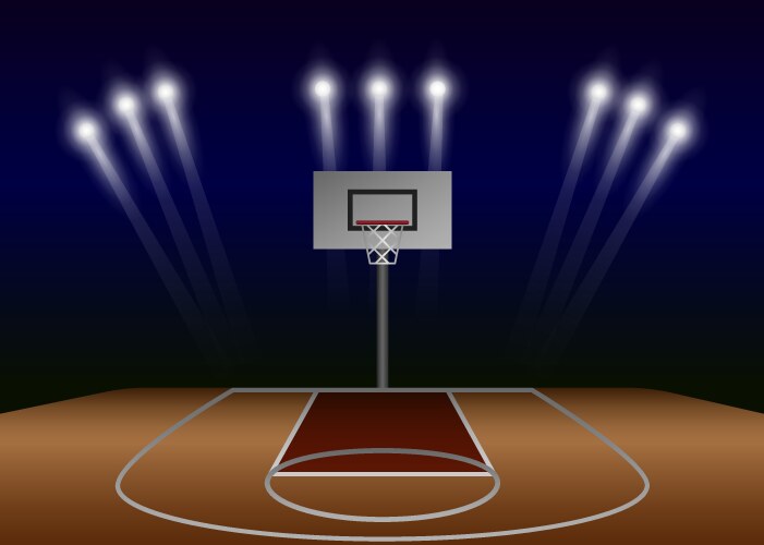 Basketball stadium with court Royalty Free Vector Image