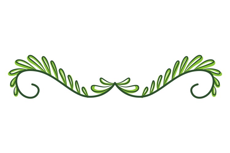 Green text divider page separators design line Vector Image