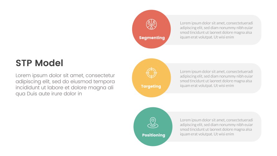 Stp marketing strategy model for segmentation Vector Image