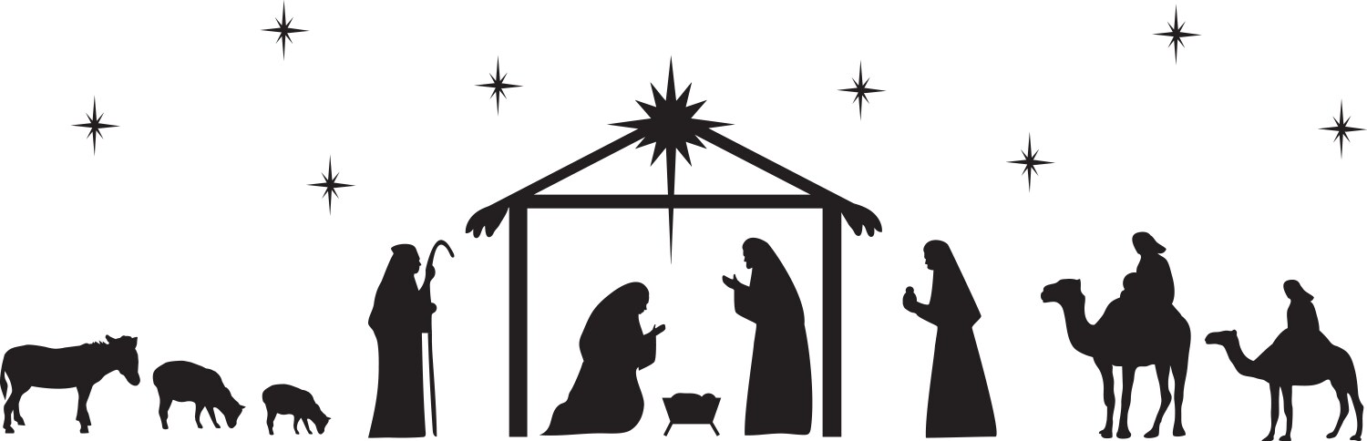Nativity scene Royalty Free Vector Image - VectorStock