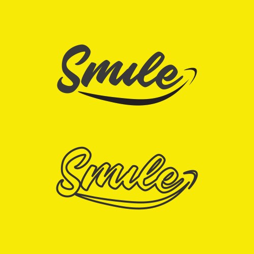 Smile icon logo design happy emoticon Royalty Free Vector