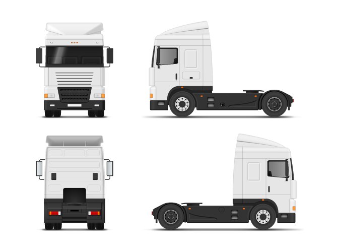 Semi truck Royalty Free Vector Image - VectorStock