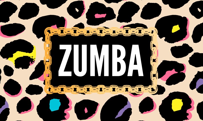 Zumba letter lettering calligraphy dance brush Vector Image