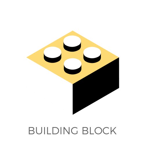 Isolated lego pieces toy design Royalty Free Vector Image