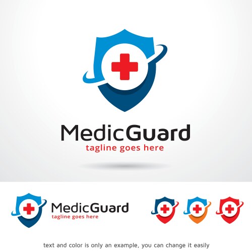 Medical center logo template Royalty Free Vector Image