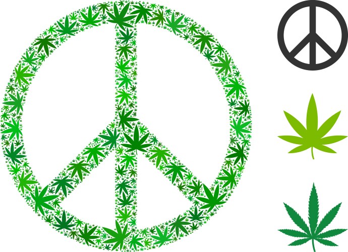 Peace Logo Weed Peace Alien Weed Vinyl Decal, Marijuana, Flying