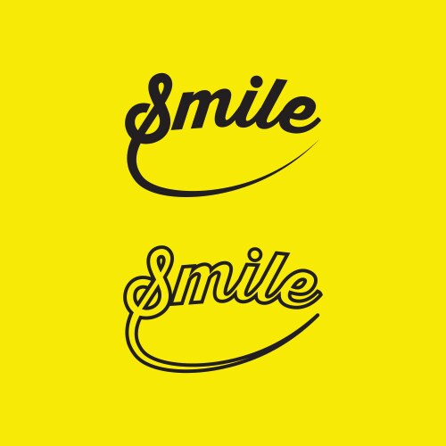 Smile icon logo design happy emoticon Royalty Free Vector