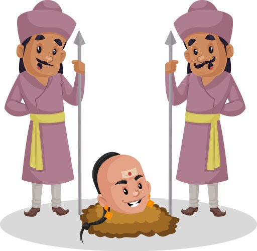 Tenali ramakrishna cartoon character Royalty Free Vector