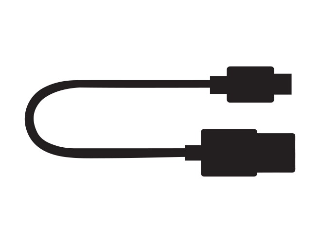 Data cable silhouette art Royalty Free Vector Image