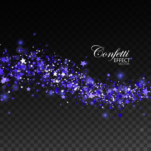 Blue glittering star dust Royalty Free Vector Image