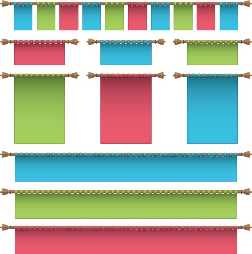 Promotional hanging canvas banners Royalty Free Vector Image