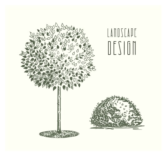 Tree pictograms in color for design Royalty Free Vector Tree pictograms in color for design Royalty Free Vector