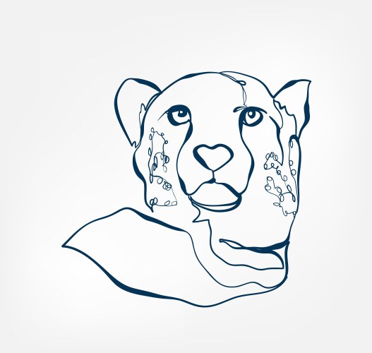 Cheetah Drawing Line Vector Images (over 2,500)