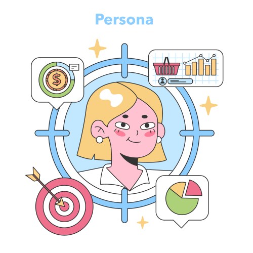 Visualization concept flat Royalty Free Vector Image