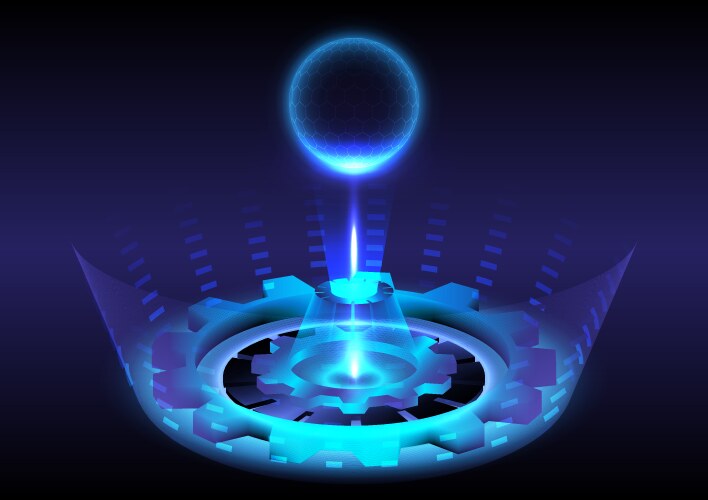 Portal abstract concept background with electric Vector Image
