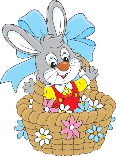 Easter bunny cartoon Royalty Free Vector Image