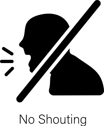 No Shouting Sign Vector Images (over 300)