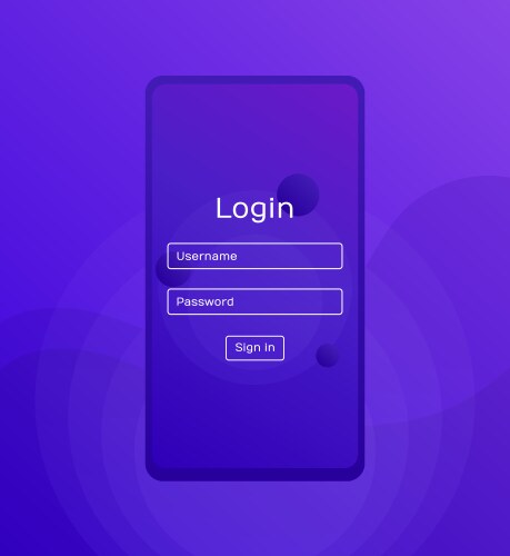 Sign up screen mobile app ui for registration Vector Image
