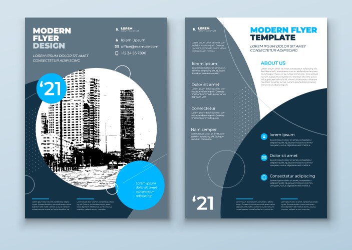 Business flyer poster design leaflet template Vector Image