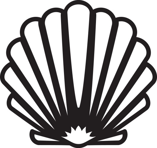 Seashell line icon animal and underwater Vector Image