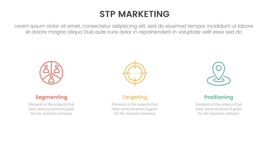 Stp marketing strategy model for segmentation Vector Image