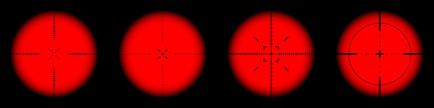Various weapon thermal infrared sights sniper Vector Image